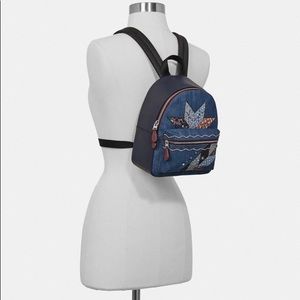 Coach | Bags | Coach Denim Leather Small Blue Cute Backpack | Poshmark